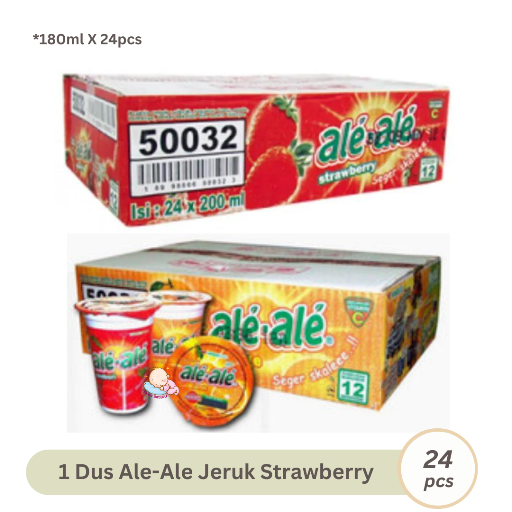 Jual Ale Ale 1 DUS 180ml isi 24pcs Minuman Rasa Strawberry / Jeruk Ale ...