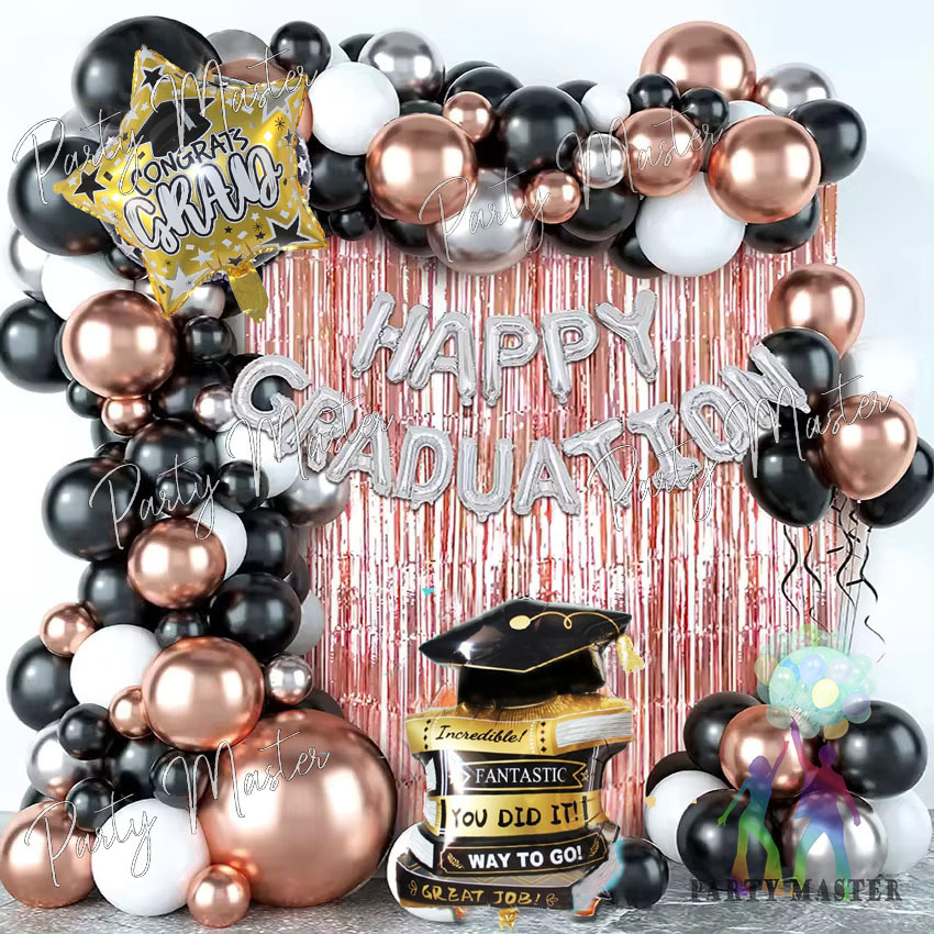Jual Paket dekorasi balon wisuda graduation orang garland tirai buku ...