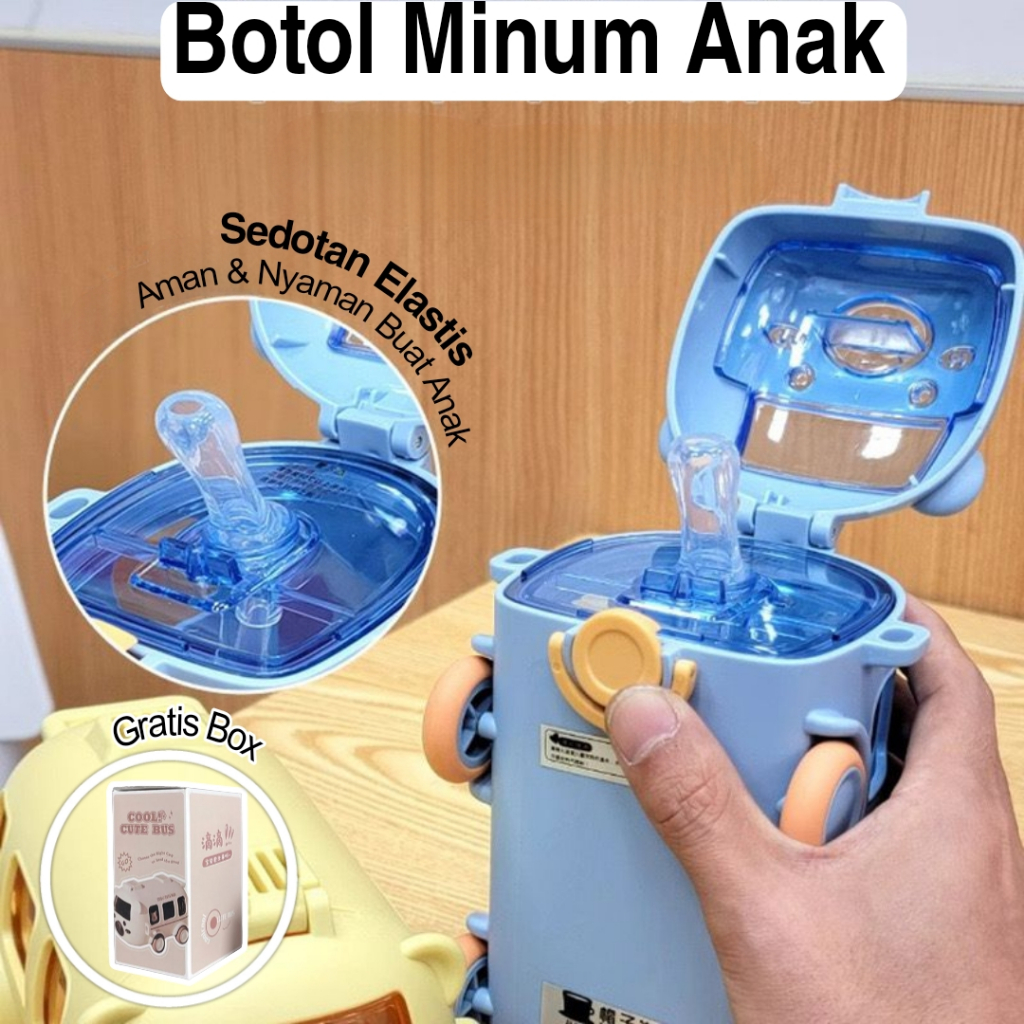 Jual BOTOL MINUM ANAK BENTUK MOBIL BUS/ BOTOL MINUM TRITAN MAINAN ANAK ...
