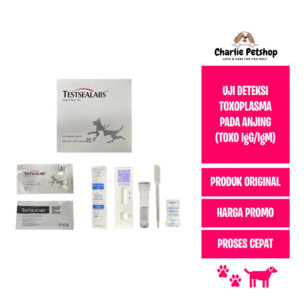 Jual Testsealabs Test Kit Canine Toxoplasma 1 box isi 10 - Uji Deteksi ...