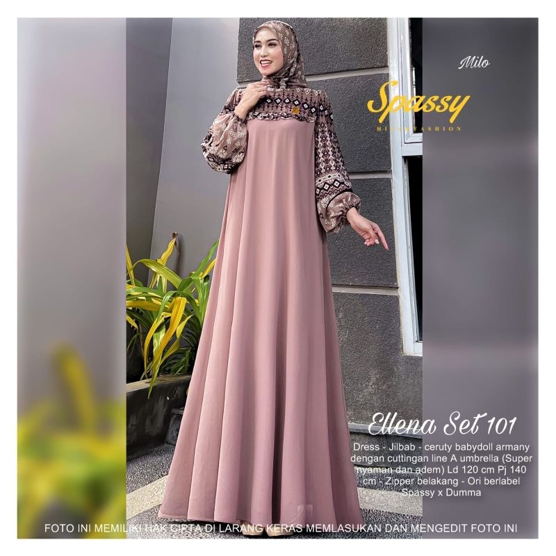 Jual ELLENA SET HIJAB by spasi solo//pengiriman solo// | Shopee Indonesia