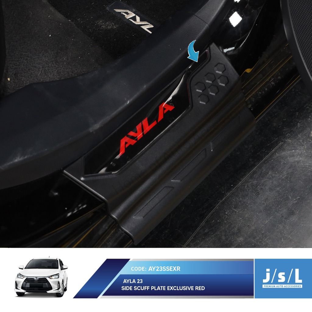 Jual SIDE SCUFF PLATE SILL PLATE SAMPING AYLA 2023 MODEL EXCLUSIVE RED ...