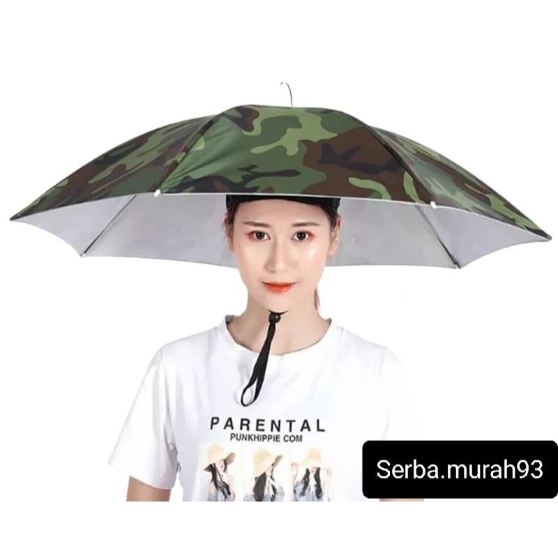 Jual Payung Topi Besar Ukuran Diameter 80Cm Single -Topi Payung Mancing ...