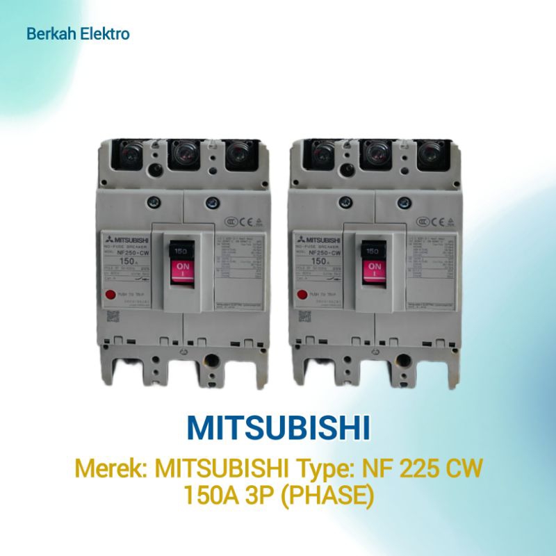 Jual MCCB Breaker MITSUBISHI NF250-CW 3P 150A | Shopee Indonesia