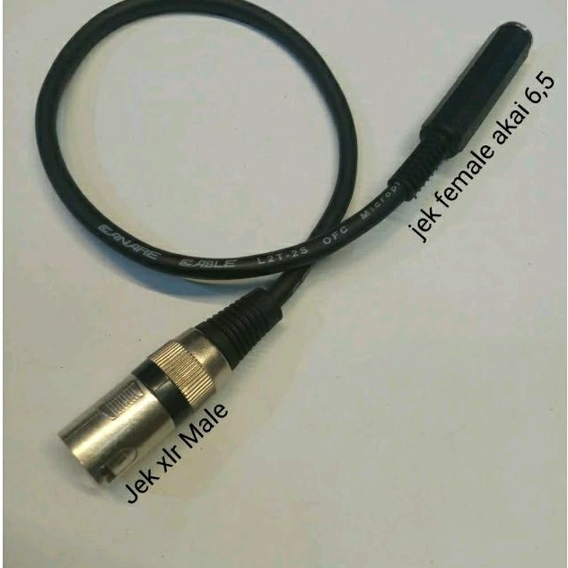 Jual Kabel mic sambungan mic jek xlr canon male to jek 6,5 Female akai ...