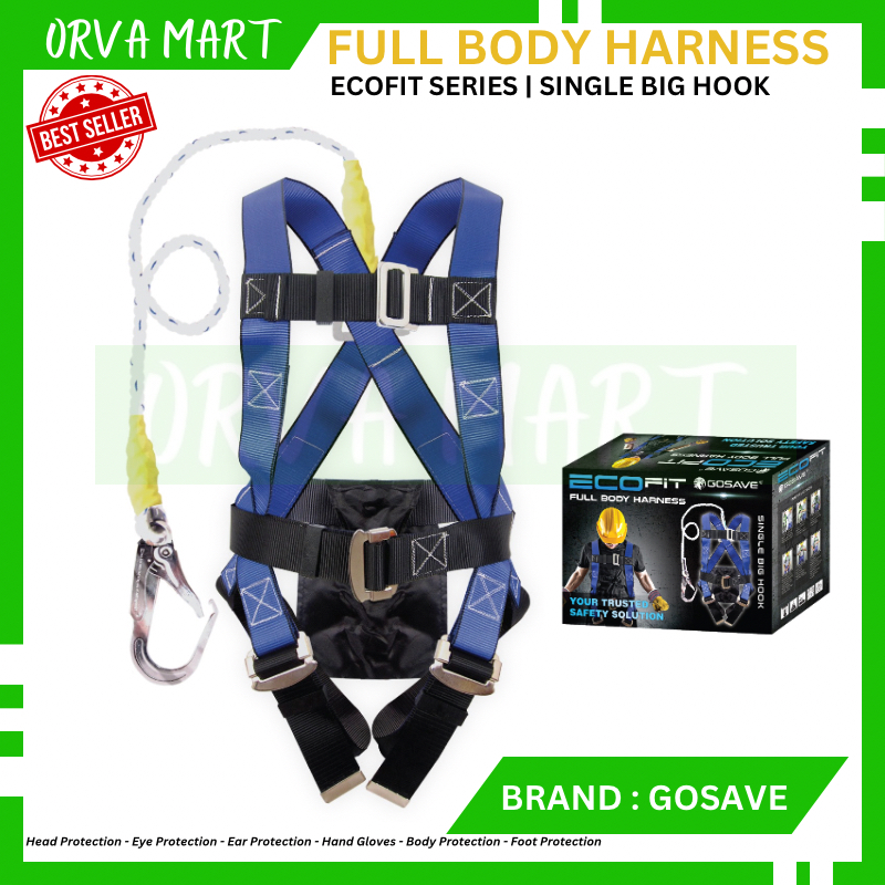 Jual Gosave Safety Harness / Full Body Belt Climbing Ecofit Single Big Hook | Shopee Indonesia