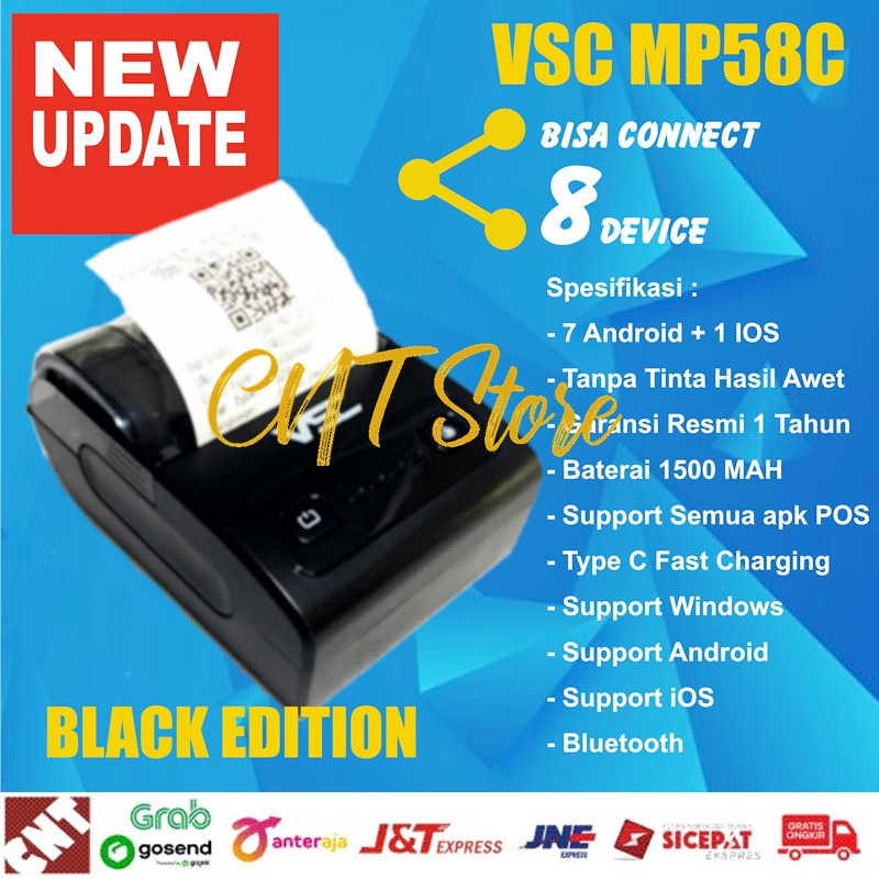 Jual PRINTER THERMAL BLUETOOTH MP-58C RPP02 58MM SUPPORT MOKA ALAMAT ...