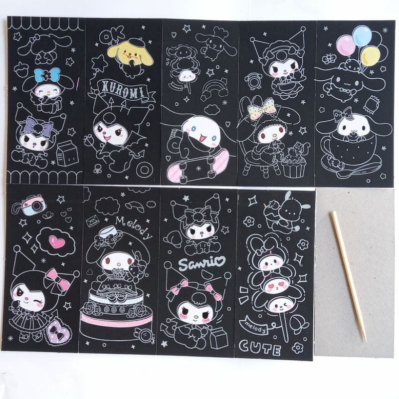 Jual (ISI 6 dan 9 GAMBAR) Magic Scratch Sanrio Lotso Mainan Anak ...