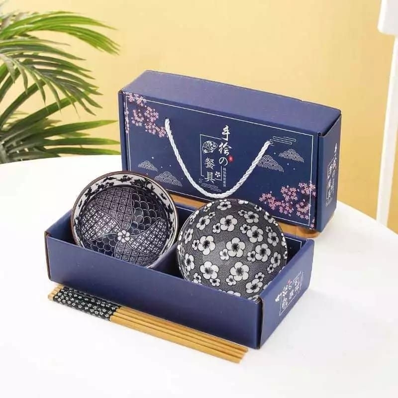 Jual Mangkok Set Japanese / Mangkok Set isi 2pc/ Japanese Bowl Set 2pcs ...