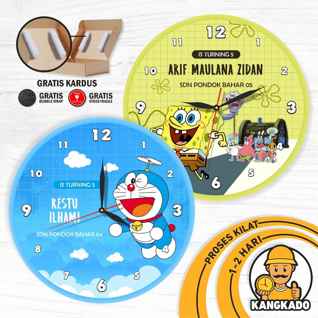 Jual JAM DINDING KELULUSAN HADIAH GRADUATION ANAK MEJA DUDUK PERPISAHAN ...