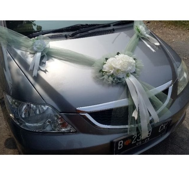Jual BUNGA MOBIL PENGANTIN OVAL MEWAH / Asesoris Bunga Mobil / BUNGA ...