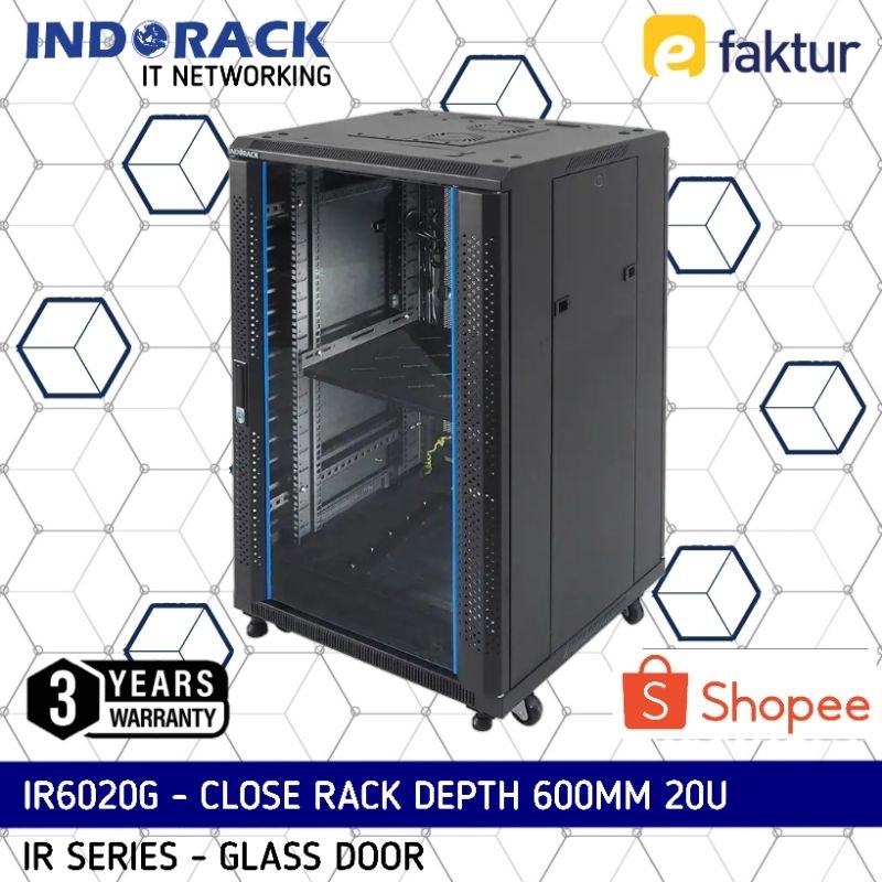 Jual IR6020G / IR6020P / IR6020D - Close Rack INDORACK 20U Depth 600mm ...