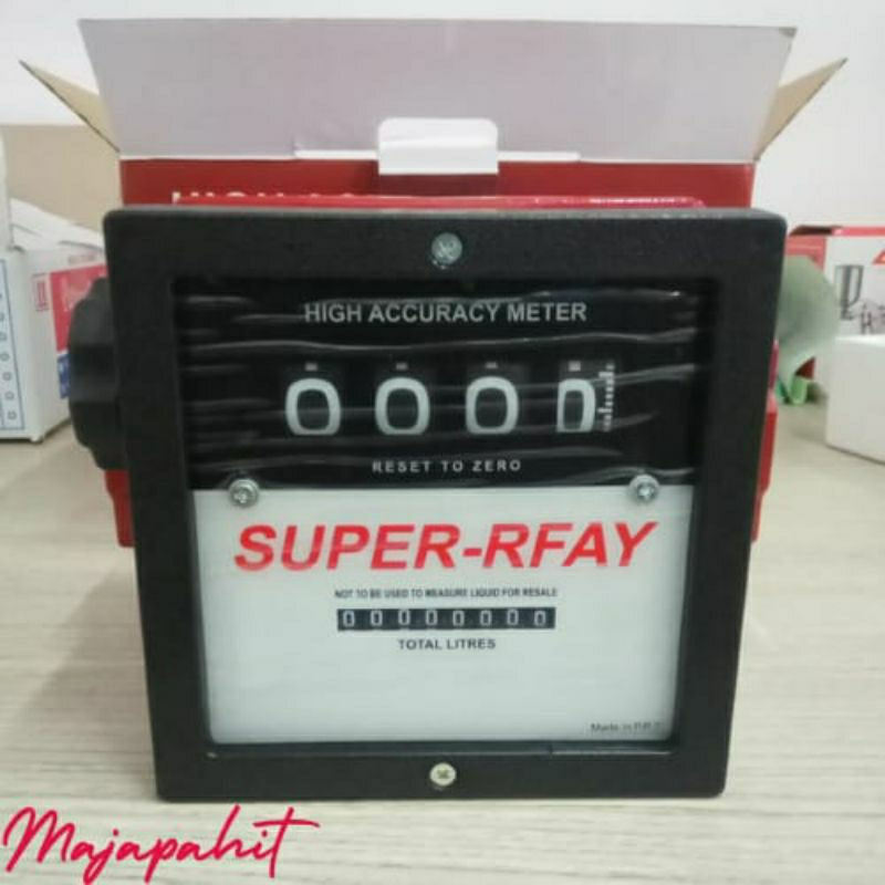 Jual Flow Meter Solar 1 Inch Super RFAY Pengukur Mekanik 4 Roda Digital ...