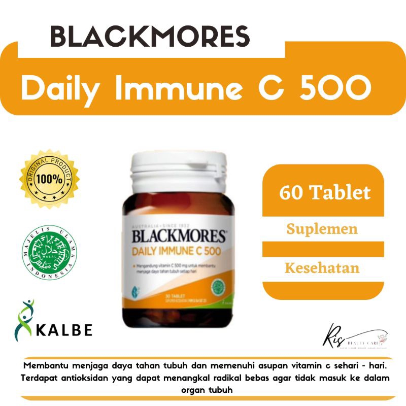 Jual Blackmores Daily Immune Vitamin C 500 60 Tablet - Daya Tahan Tubuh dan Antioksidan ...