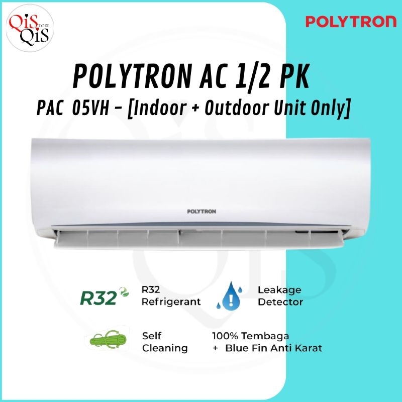 Jual POLYTRON AC 1/2 PK Deluxe 2 PAC 05VH - Unit Only | Shopee Indonesia