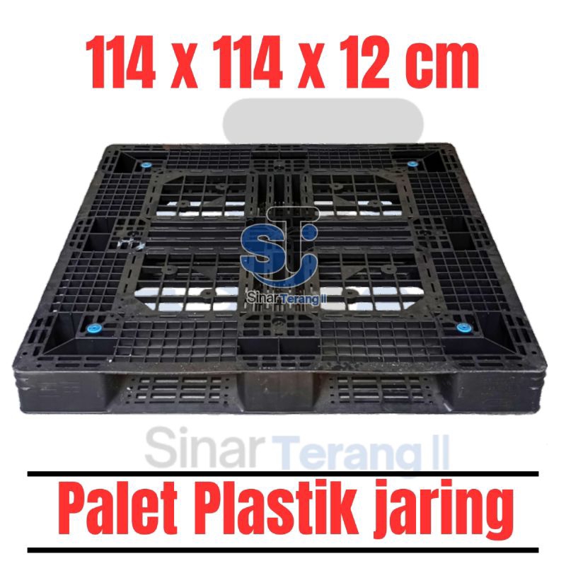 Jual [ KURIR TOKO ] Palet Plastik 114x114x12cm / Palet Plastik Alas Barang / Palet Plastik ...