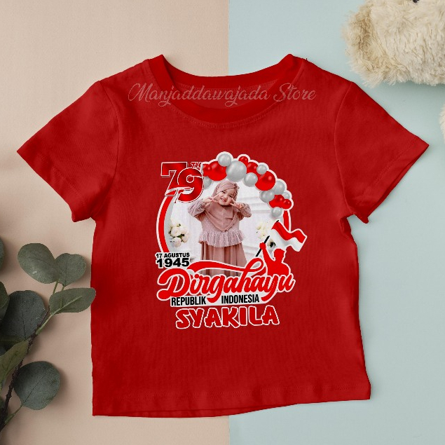 Jual Kaos Anak Hut Ri Ke 79 / Kaos Custom Anak Kemerdekaan 2024 / Kaos Custom Anak 17 Agustusan ...