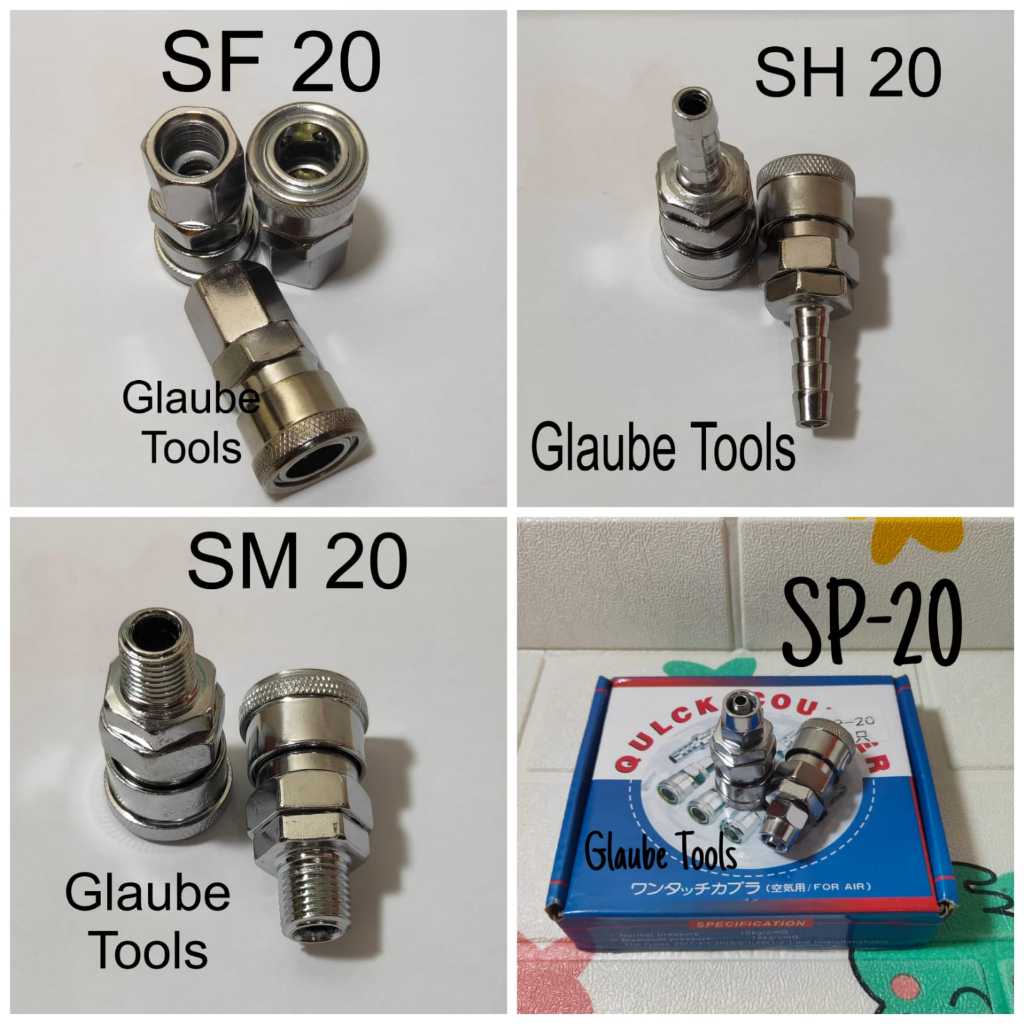 Jual QUICK COUPLER Type SH SM SF SP 20 Connector Coupler COWO Drat Male ...