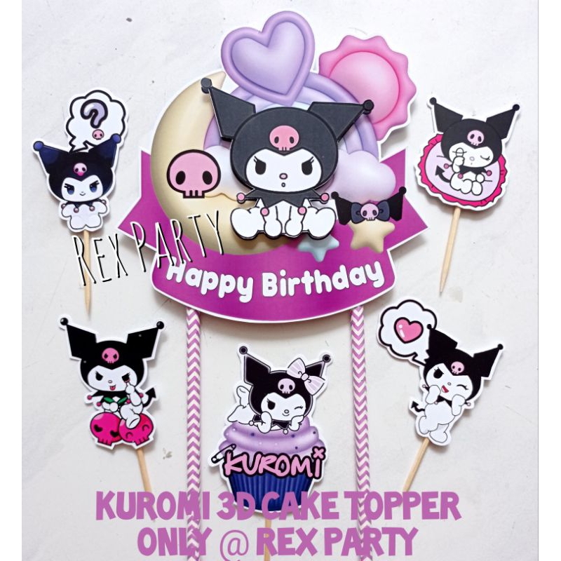 Jual Kuromi Cake Topper/Toper Kue Kuromi/Cake Topper 3D Kuromi/Cake ...