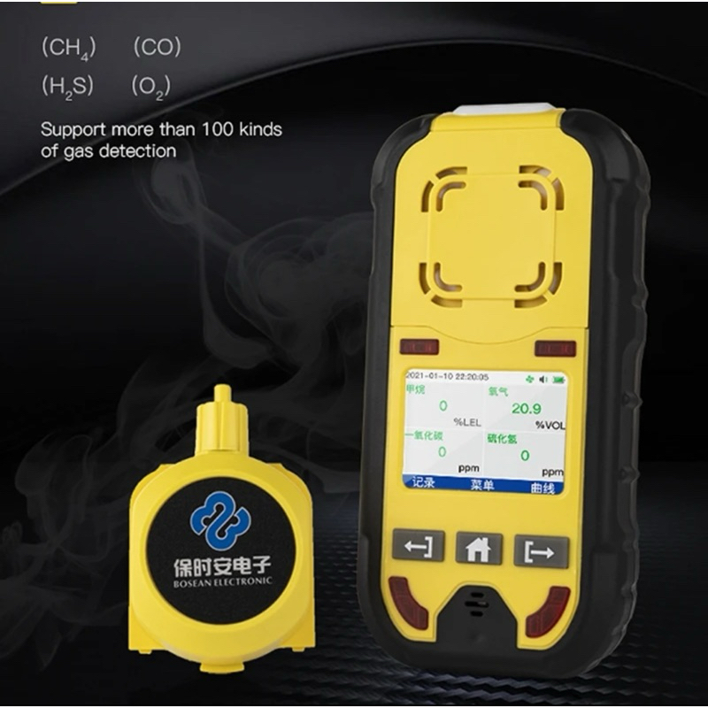 Jual H2S O2 CO LEL Multi Gas Detector 4 In 1 Bosean BH-4M Hydrogen ...