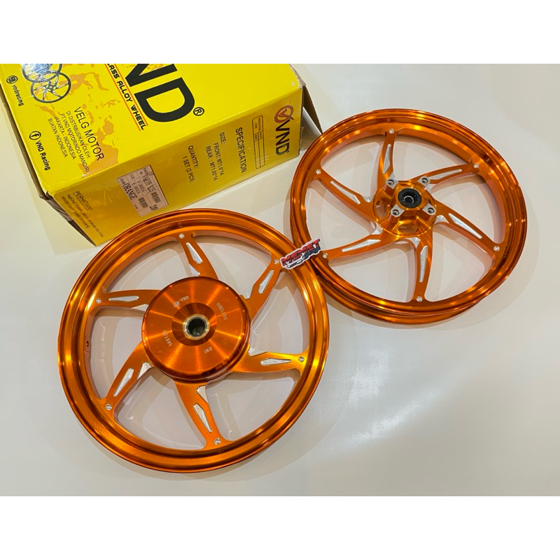 Jual Velg VND Six Star V2 Vario 125 150 PCX CBU 160X14 & 185X14 Orange | Shopee Indonesia