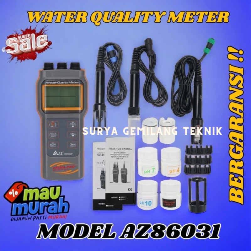 Jual AZ 86031 Water Meter 5 in 1 Dissolved Oxygen PH Conductivity ...