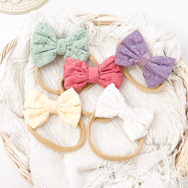 Jual BABY ELY | 0-3 th Lucille Bandana bayi perempuan pita bow premium ...