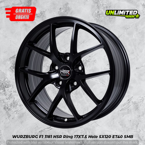 Jual Velg Racing HSR R17 Warna Hitam Untuk Mobil BMW Baut 5X120 ...