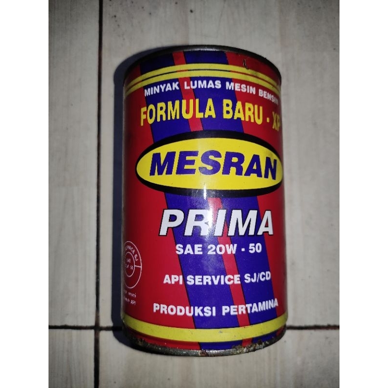 Jual Oli Mesin Mesran Prima/Mesran Super 20W-50 Kaleng 1lt | Shopee ...