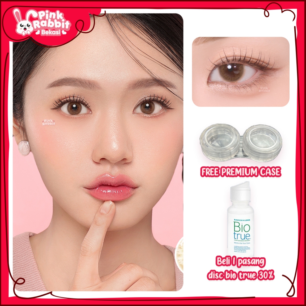 Jual Pink Rabbit Softlens Minus Aera Brown Normal dan -0,50 s/d -10.00 ...