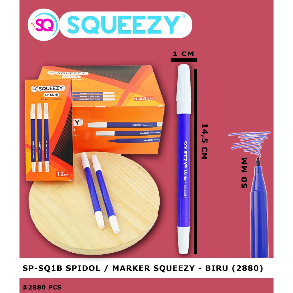 Jual Spidol Warna Kecil Squeezy | Spidol Marker Squeezy 1 Pak | Shopee ...