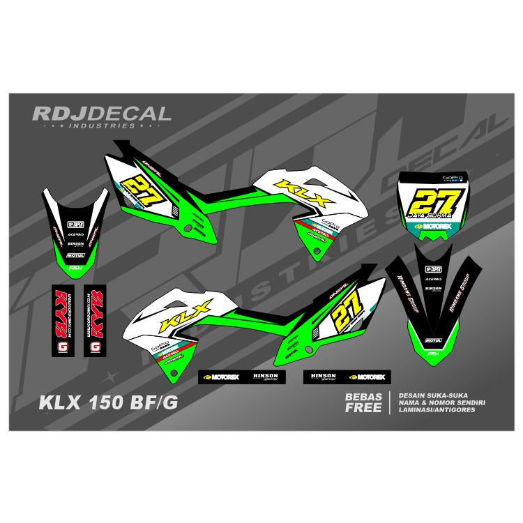 Jual DECAL STIKER KLX BF (004) DEKAL STICKER KLX 150 G/NEW/SE EXTREME ...
