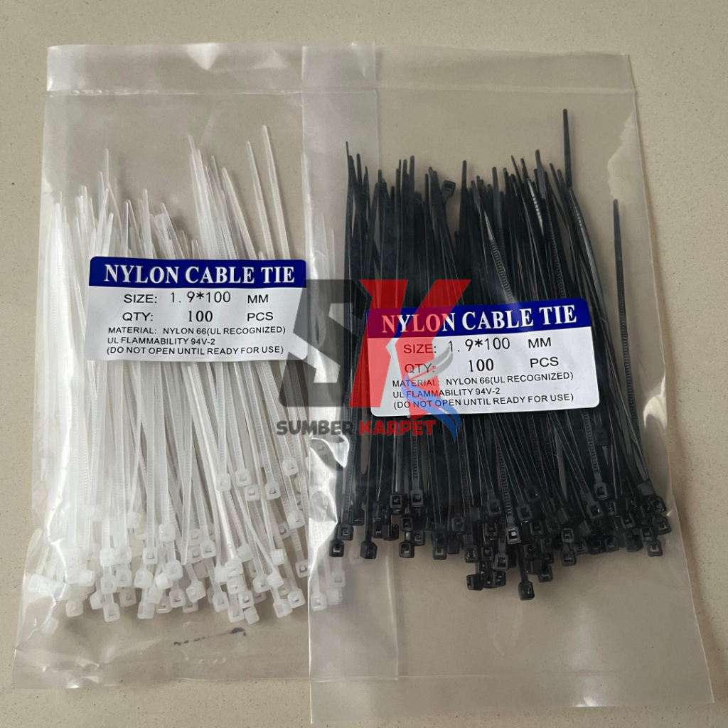 Jual SK Kabel Ties 1.9x100mm (10cm) isi 100 pcs | Shopee Indonesia