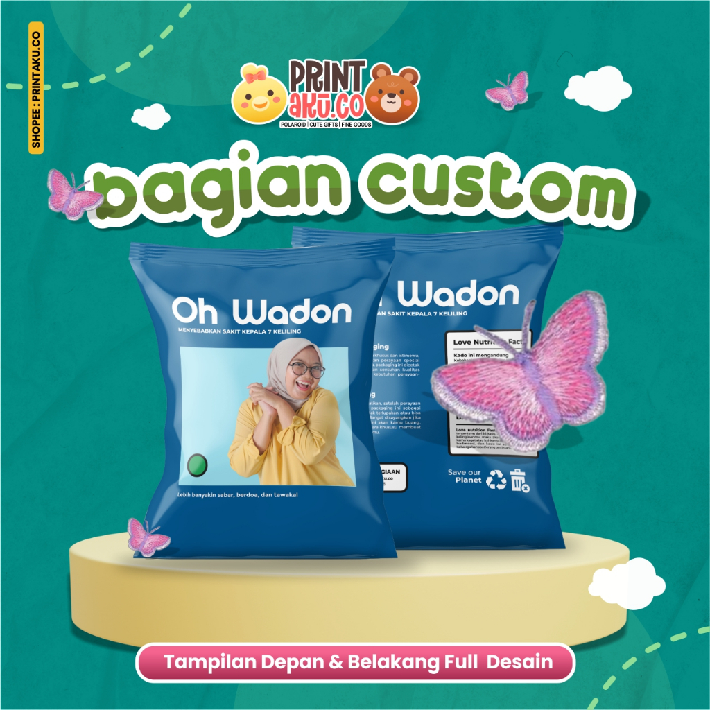Jual Snack Custom Foto Teks Bungkus Pouch Jumbo | Series Oskadon ...