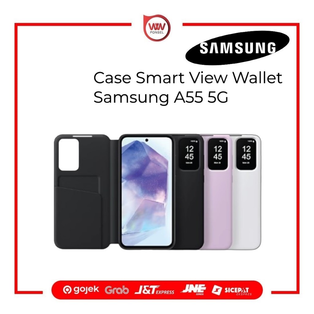 Jual Case Samsung A55 5G Smart View Wallet dan Standing Grip dan ...