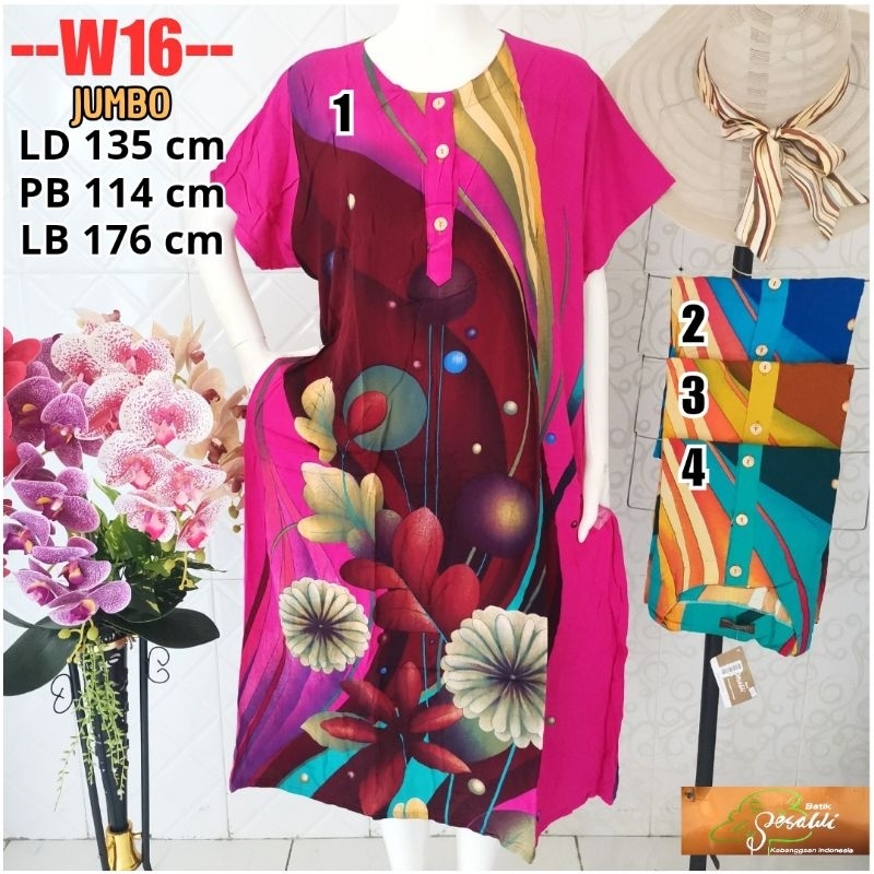 Jual Daster Batik / Daster Sesawi Label Coklat Ds 3L Daster Jumbo Busui ...