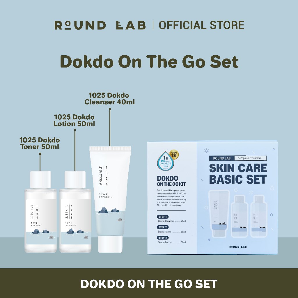 Jual [BEST SELLING] Round Lab Dokdo On The Go Set | Paket Skincare ...