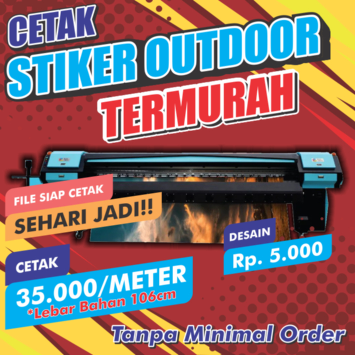 Jual Cetak Stiker Digital Print Outdoor / Print Stiker Digital Vinyl ...