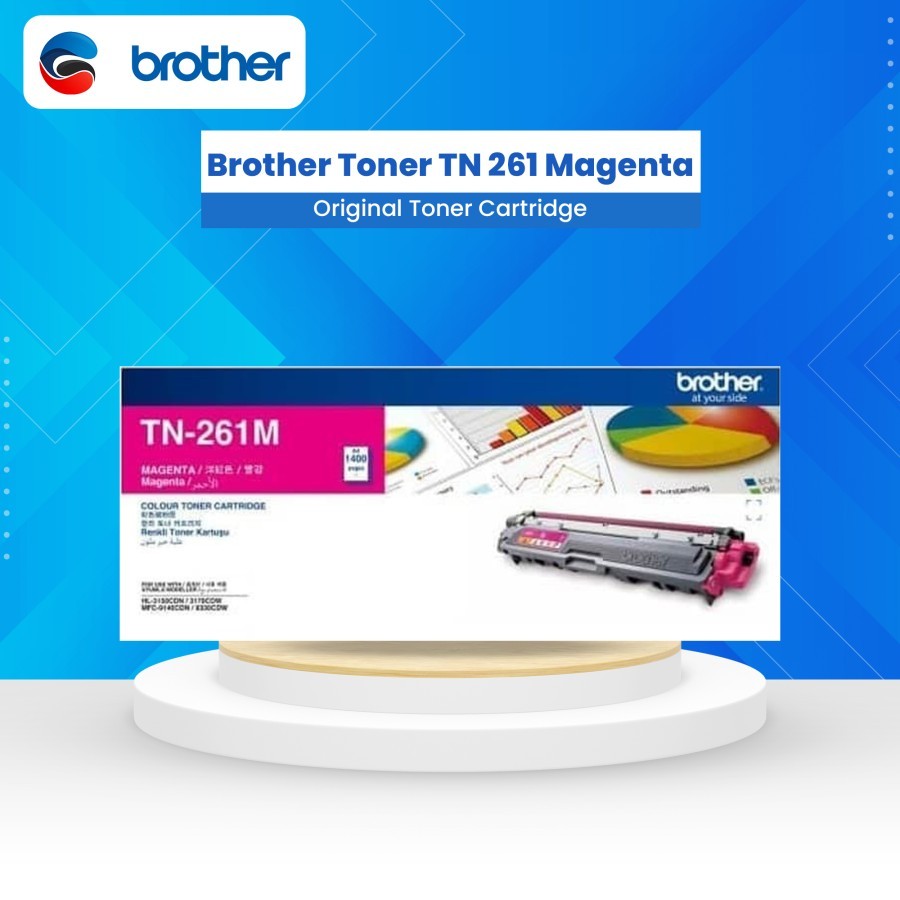 Jual BROTHER Toner Laserjet TN261M TN261 TN 261 Magenta Pink Original ...