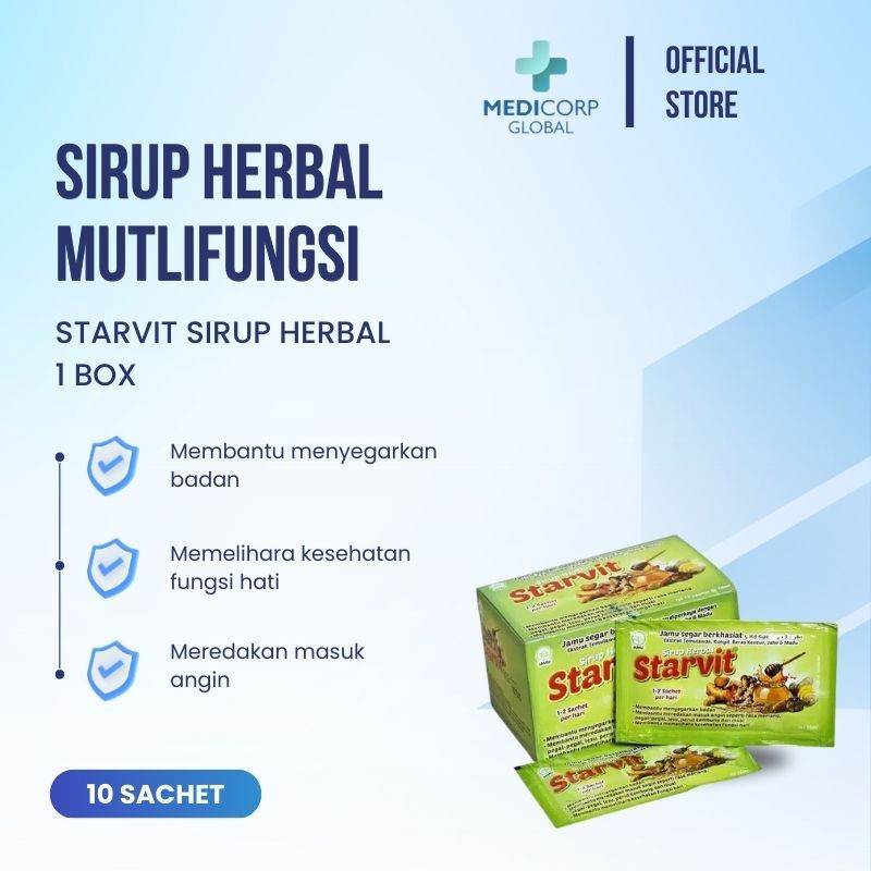 Jual [MEDICORP] Starvit sirup jamu Temulawak, Kunyit, Kencur, Jahe ...