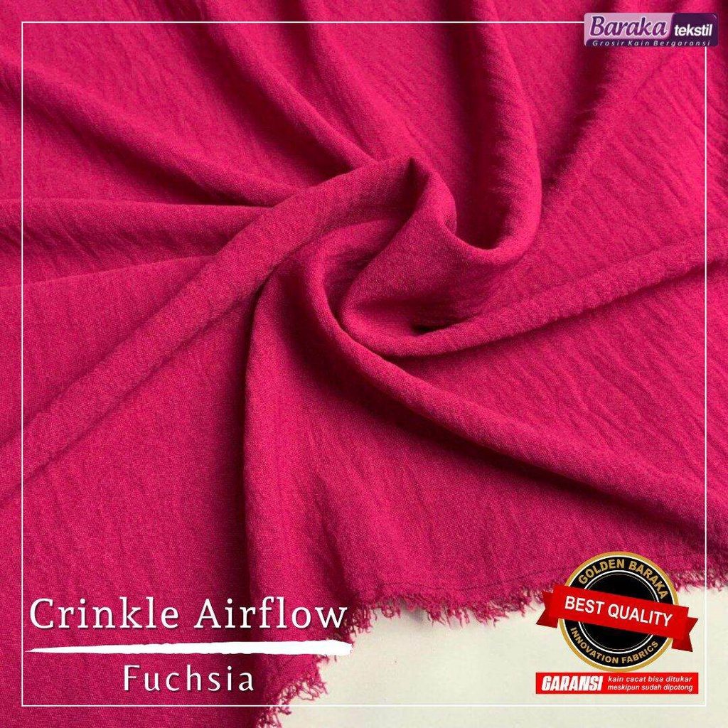 Jual 5M Kain crinkle airflow premium//kain crinkle CEY airflow meteran ...