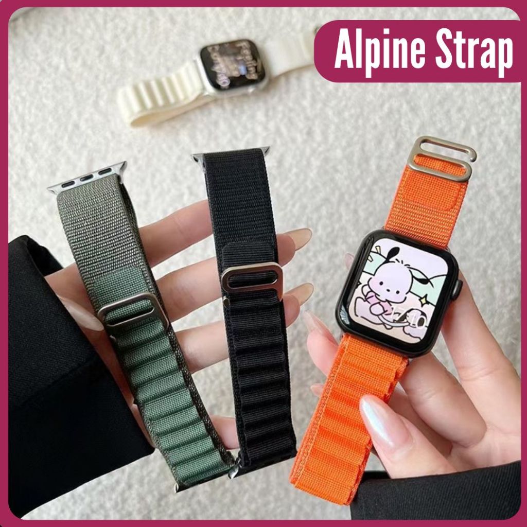 Jual Alpine Loop Nylon Tali Strap for iwatch 3 4 5 6 7 8 9 Ultra S10 ...