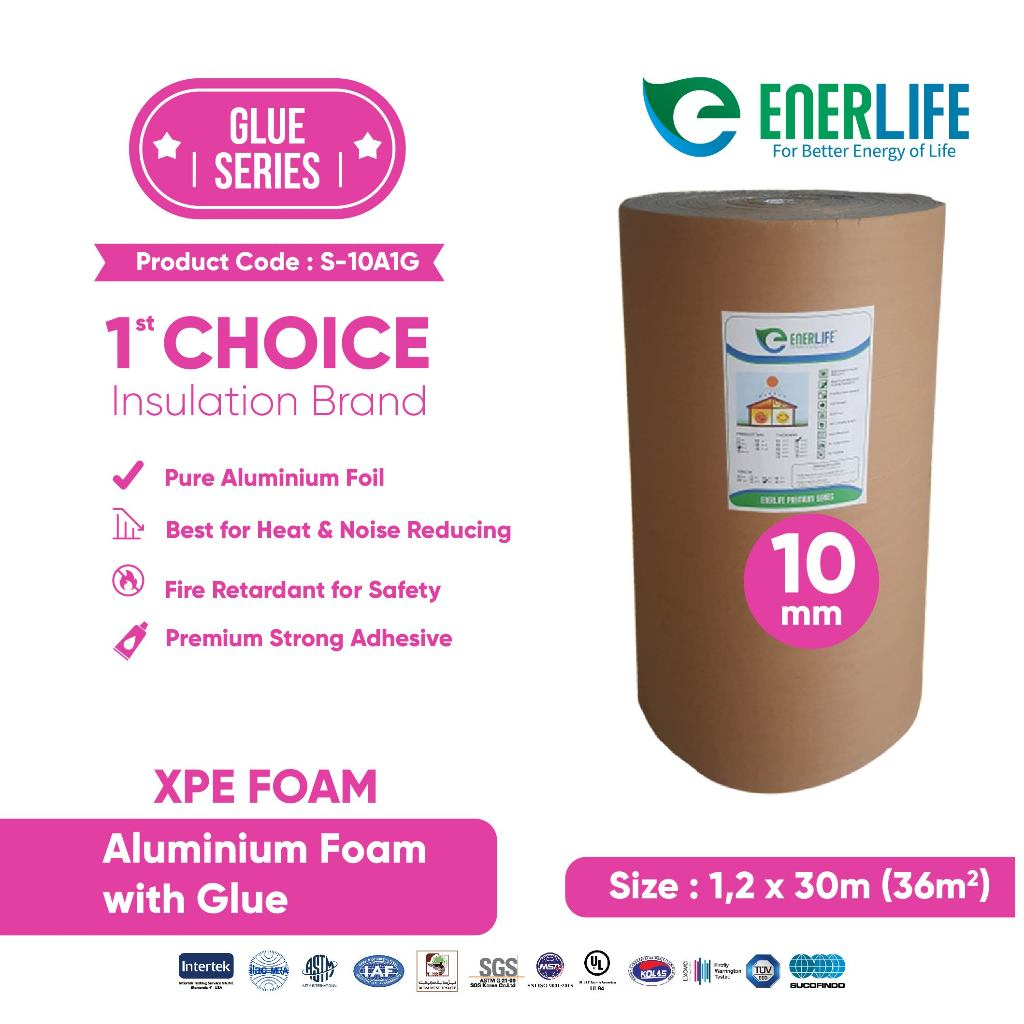 Jual ALUMINIUM FOIL ATAP GLUE | Thermal Foam Busa 10mm | Shopee Indonesia