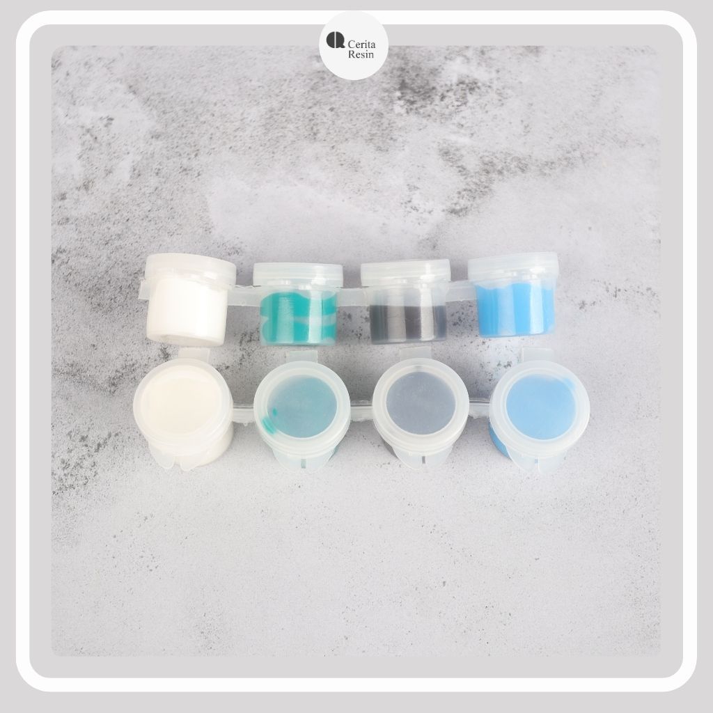 Jual CERITA RESIN - Cat Akrilik Pewarna Lukis 4 Warna (Putih, Biru ...