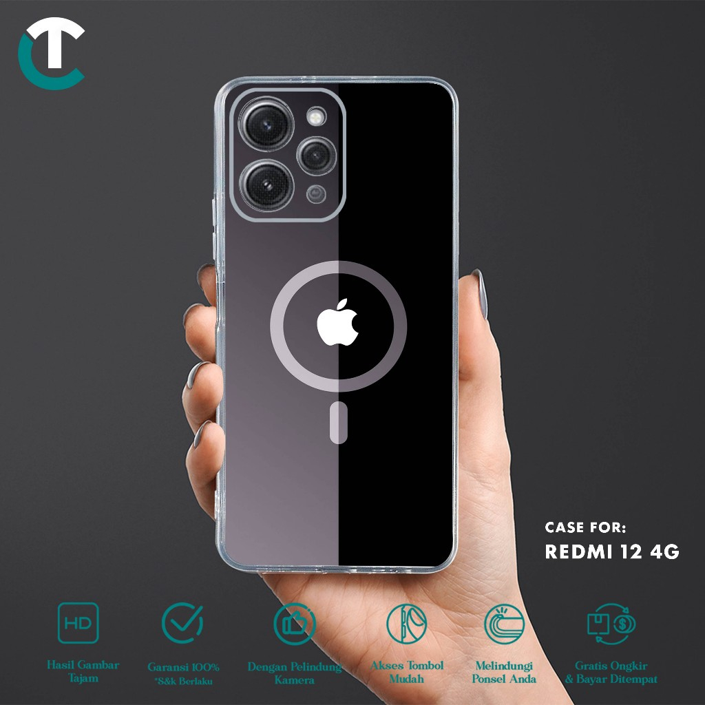 Jual Case Redmi 12 4G - Casing Redmi 12 4G Motif MAGSAFE - Clear Case ...