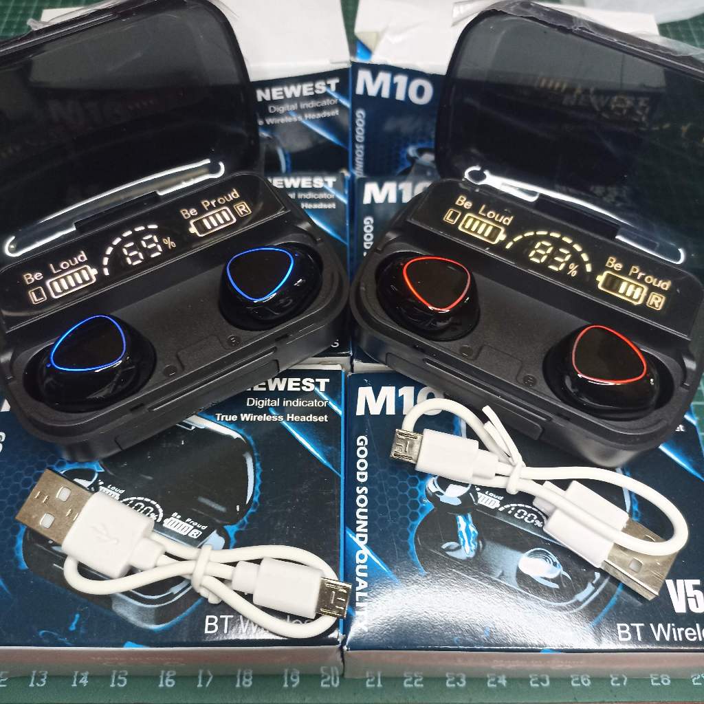 Jual TWS HEADSET BLUETOOTH M10 GAMING V5.3 WIRELESS EARPHONE BLUETOOTH FULL BASS POWERBANK ...