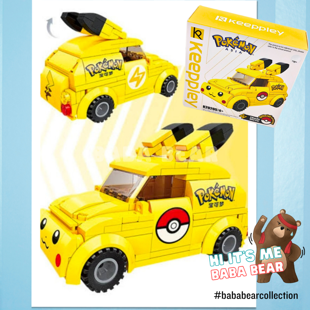 Jual [NEW] Keeppley Set Bricks Pokemon Pikachu Mini Car DIY Toy Gift ...