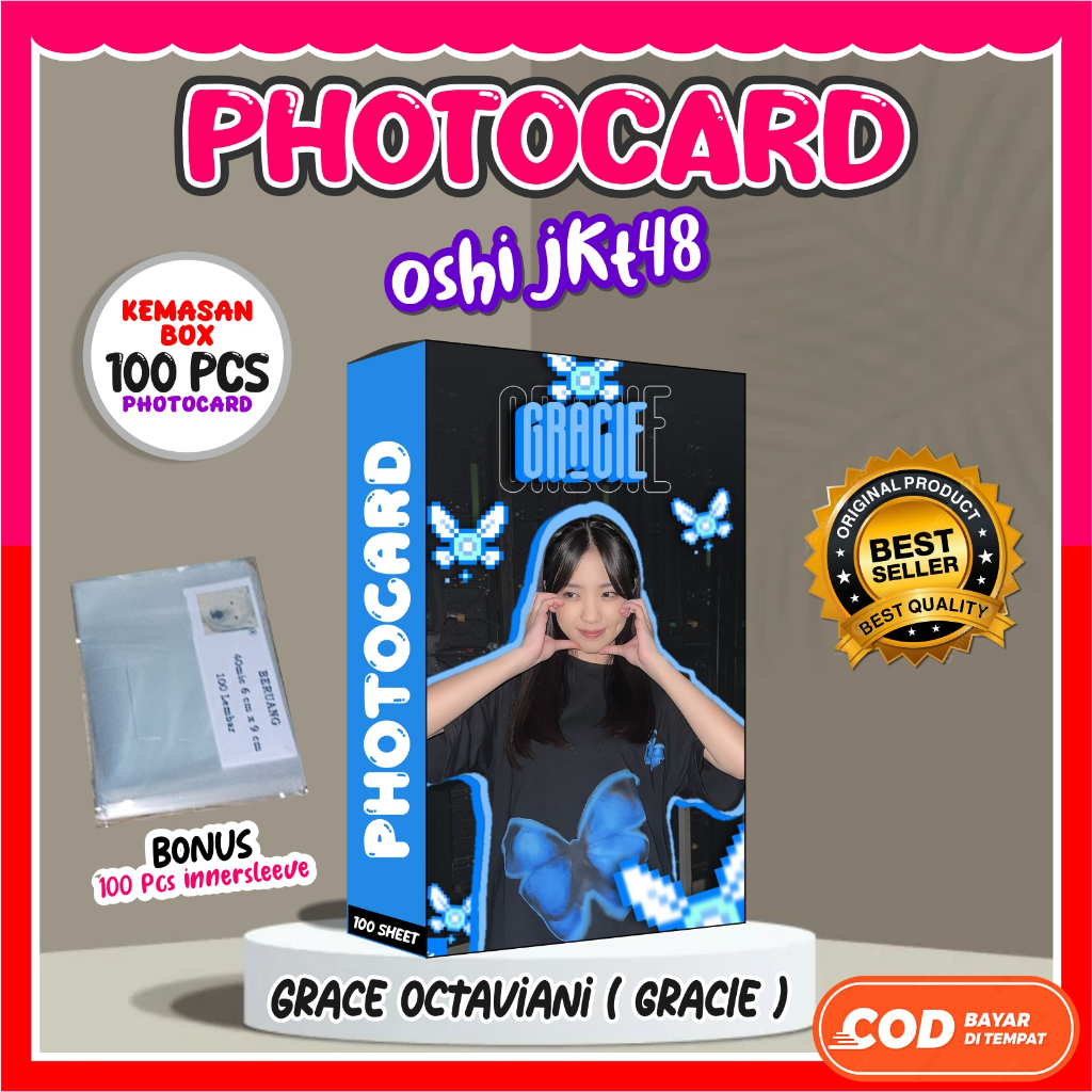 Jual 100 Photocard Gracie JKT48 GRATIS 100 Innersleeve | OSHI JKT48 | Shopee Indonesia
