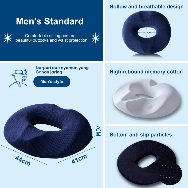 Jual Bantal Alas Duduk Memory Foam Bentuk Donat Bantal Alas Kursi ...