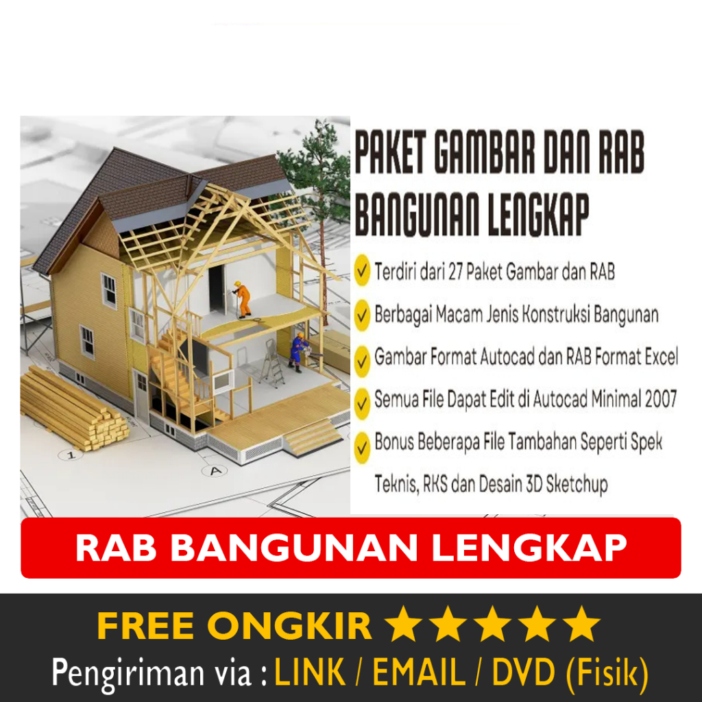 Jual Paket Gambar dan RAB Bangunan Rencana Anggaran Biaya Proyek ...